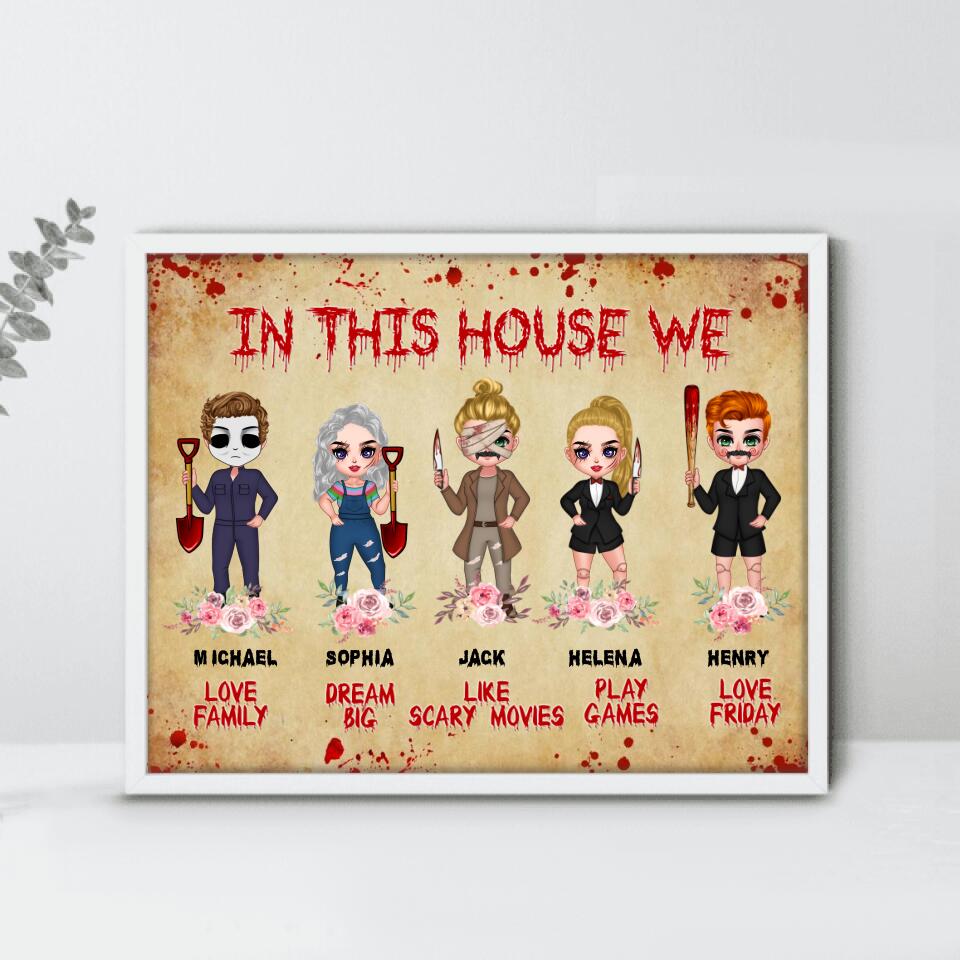 Personalized Halloween Horizontal Poster - Gift Idea For Halloween/ Fa ...