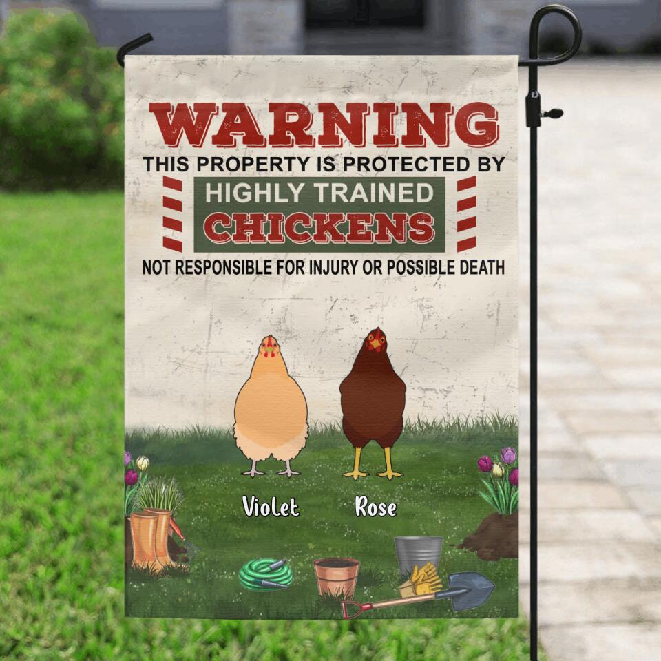 Personalized Chicken Flag Sign - Up to 7 Chickens - Gift Idea For Chic ...