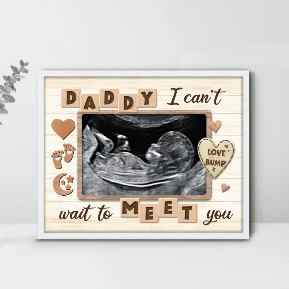 Personalized Bump Photo Poster - Father's Day Gift Idea - Daddy I Can ...