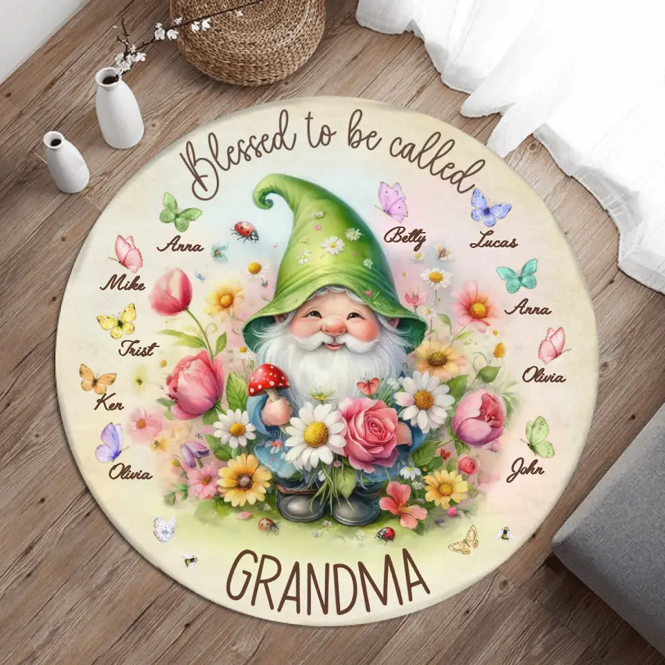 Custom Personalized Grandma's Garden Round Rug - Mother's Day Gift Ide ...