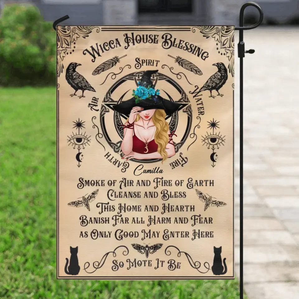 Custom Personalized Witch Flag Sign - Halloween Gift Idea For Witch Lo ...