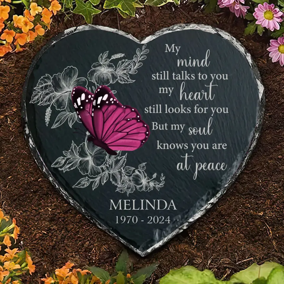 Personalized Memorial Heart Lithograph - Memorial Gift For Loss Of Fam ...