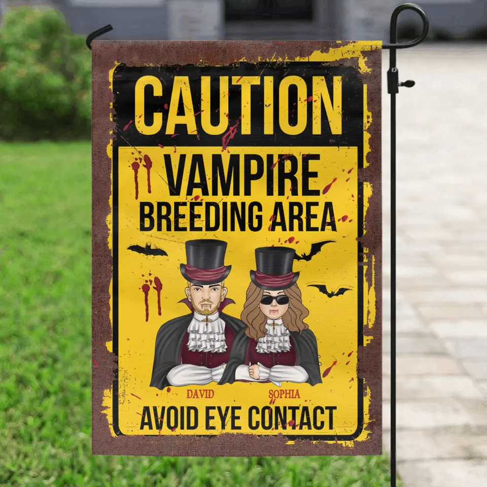 Personalized Vampire Flag sign - Funny Gift Idea For Couple/Family - U ...