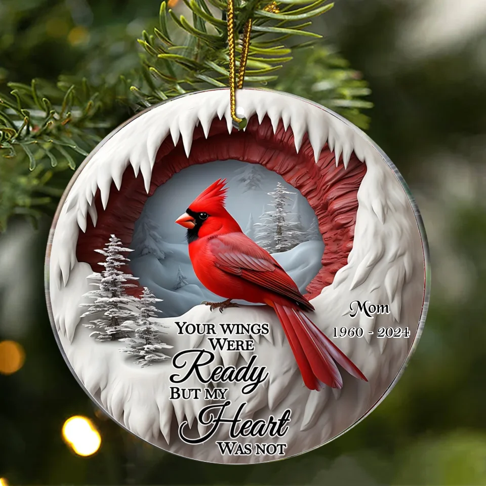 Personalized Cardinal Memorial Acrylic Ornament - Memorial Gift Idea F ...
